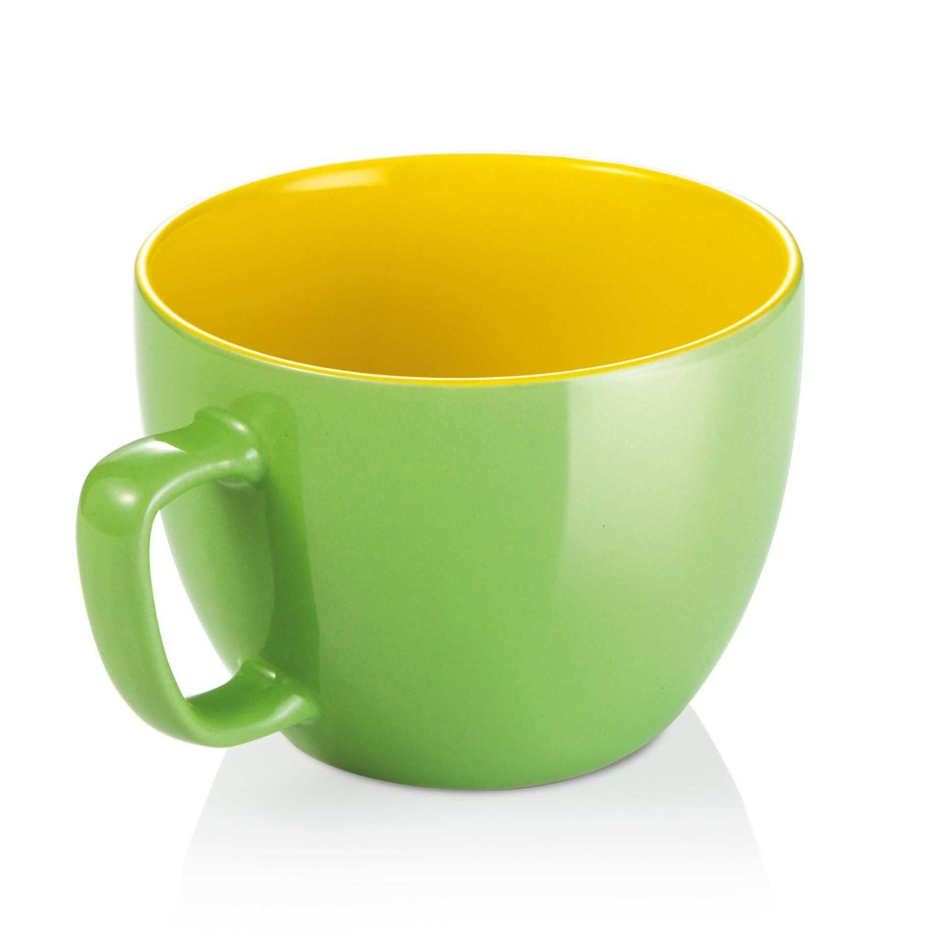Chávena jumbo grande CREMA SHINE, verde