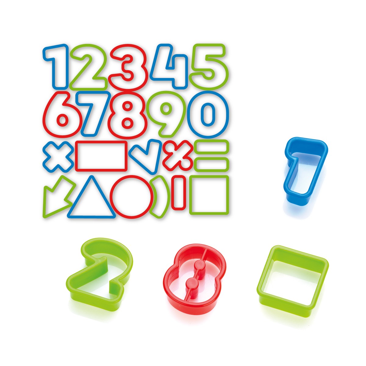 Cookie cutters numbers DELÍCIA KIDS, 21 pcs