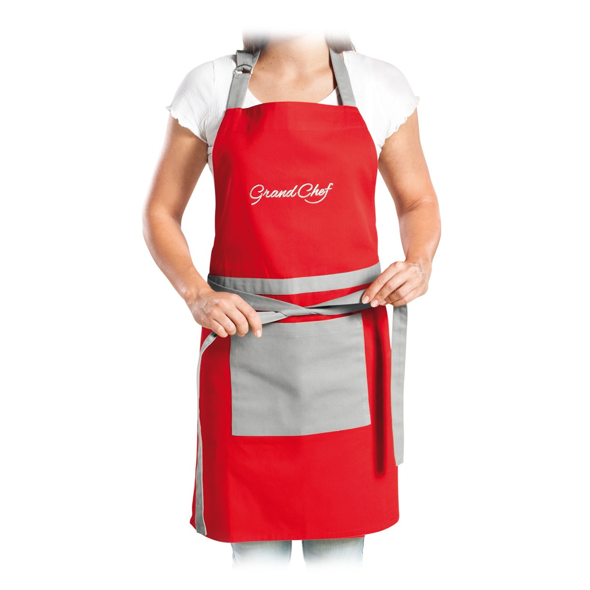 GrandCHEF konyhai kötény, piros