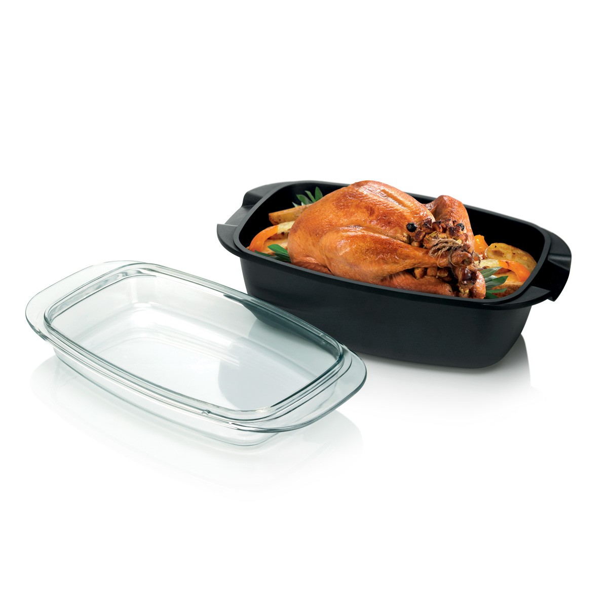 Roaster with cover PREMIUM 39 x 22 cm