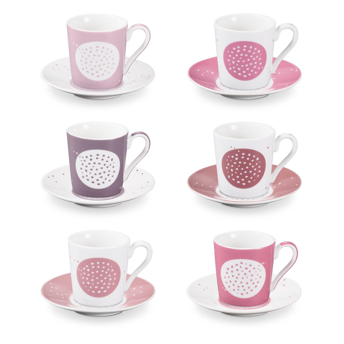 Tazza caffè con piattino myCOFFEE, 6 pz, Sugar